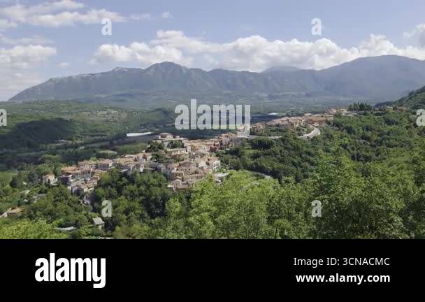Colliano, Italy, September 6, 2025. Panoramic view of the landscape of ...