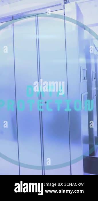 Animation of data processing over computer servers. Global computing ...