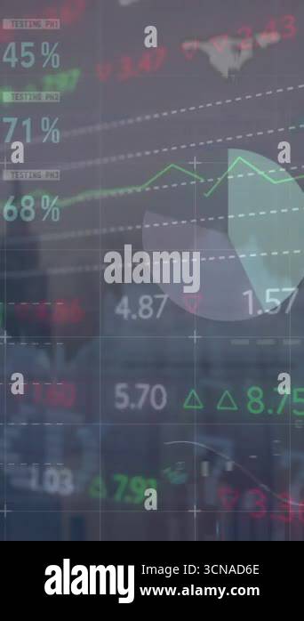 Animation of statistical and stock market data processing against ...