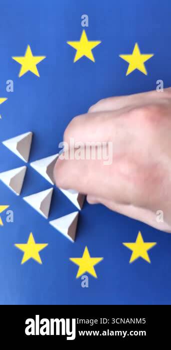 Anti-tank barrier or dragon's teeth made of concrete and iron as a ...