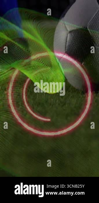 Animation of rotating pink safe lock over colourful human colourful ...