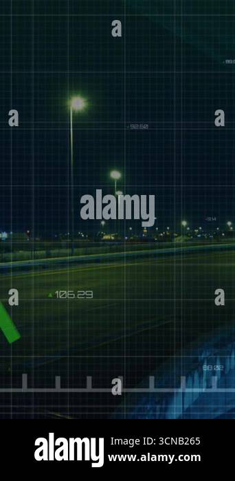 Animation of line graph with changing numbers over time-lapse of ...