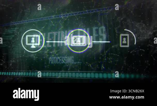 Starting dark network device icons linking and processing identities ...