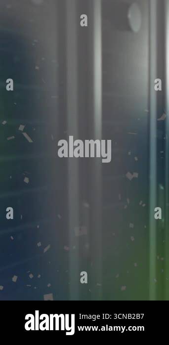 Animation of dust falling over servers. Global network, data processing ...