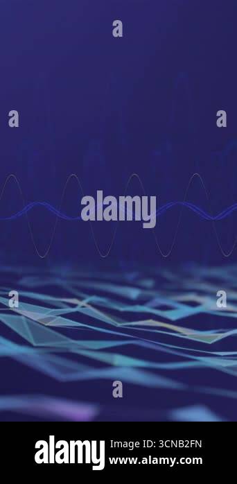 Animation of blue shapes moving on blue background. Shapes, technology ...