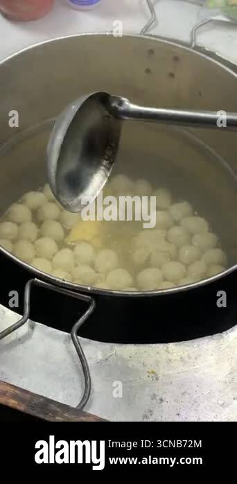 Making Bakso or meatball (Traditional Indonesian food). View of a ...