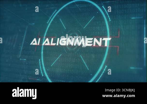 AI Alignment words in Techno Sci-Fi Stock Video Footage - Alamy