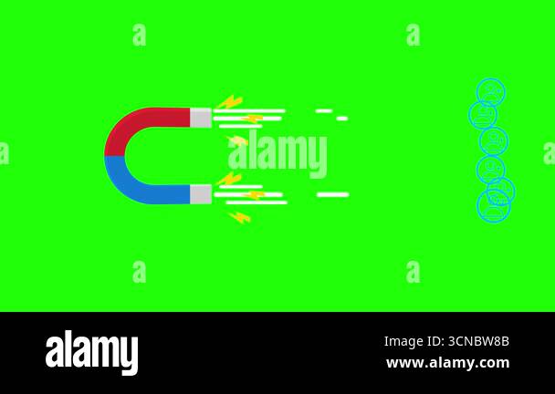 magnet attracts audience like followers animated icon magnet attracts ...