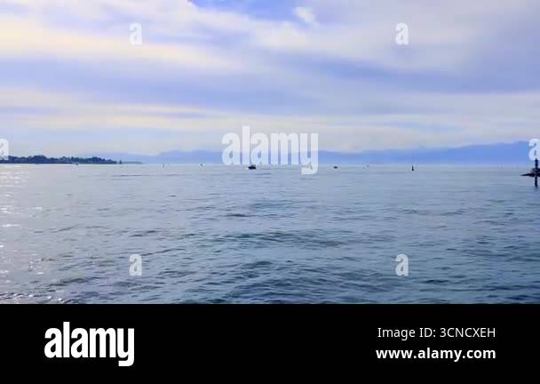 Water landscape of lago di Garda in the province of Verona in Veneto ...