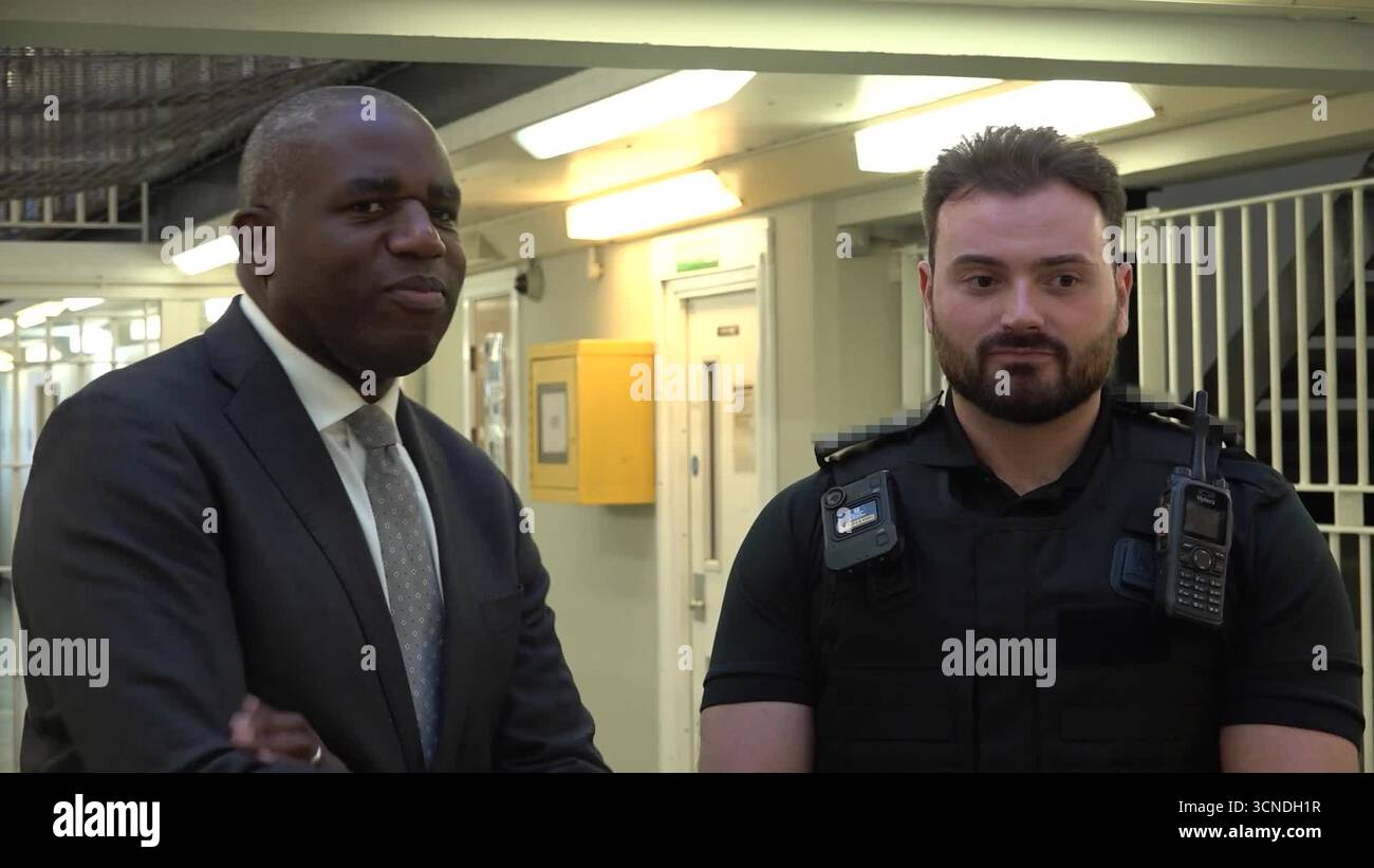 Deputy Prime Minister David Lammy visits HMP Belmarsh Stock Video ...