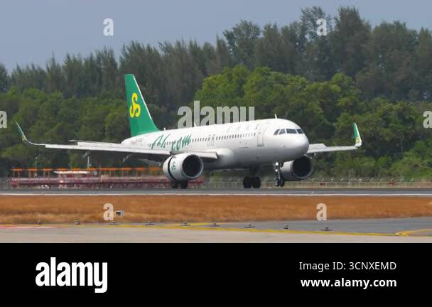 PHUKET, THAILAND - FEBRUARY 04, 2025: Spring Airlines Airbus A320, B ...