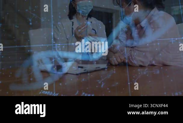 DNA graphic and data grid scrolling as doctor priming injector dose ...