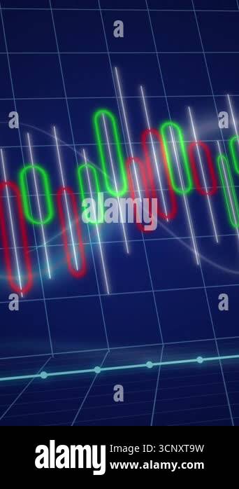 Animation of multicolored graph with changing numbers over infinity ...