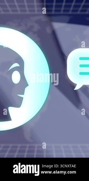 Typing on keyboard, digital brain animation and binary code overlay ...