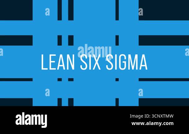 Lean Six Sigma text written over animated blue background Stock Video ...