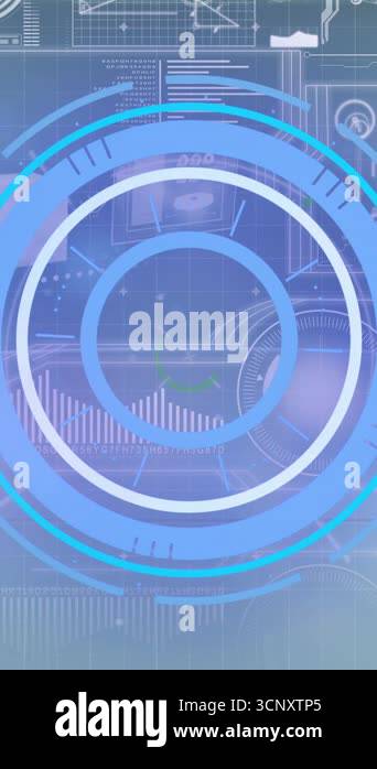 Animation of radar moving over scientific graph and data. global ...