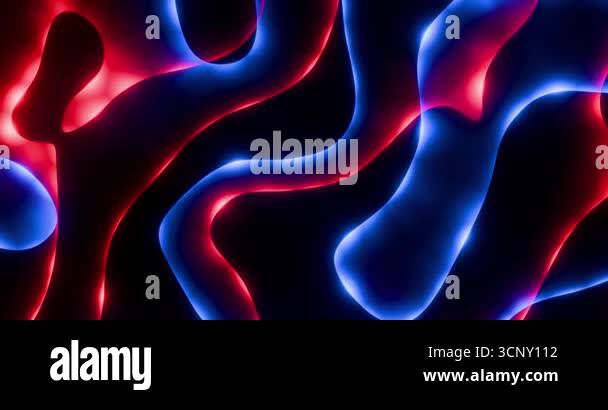 Neon Flame Loop Abstract Red and Blue Energy Motion Stock Video Footage ...