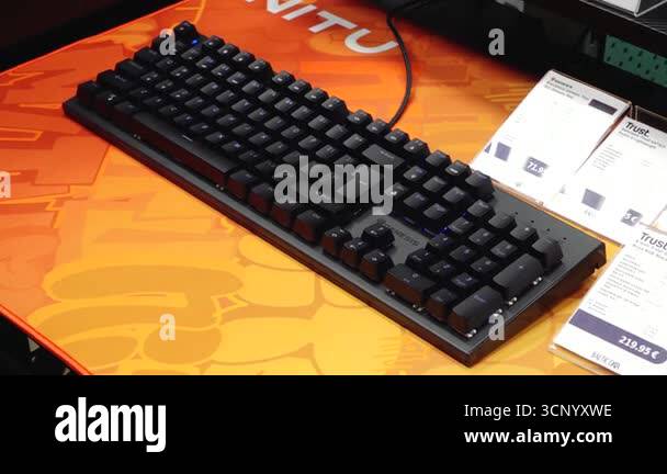 Valmiera, Latvia - September 10, 2025 - Mechanical gaming keyboard with ...