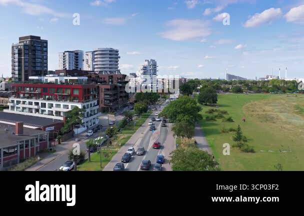 Copenhagen, Denmark - August 4, 2025: Aerial drone view of Amager ...