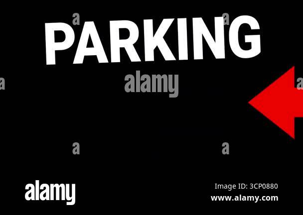 Parking sign left arrow symbol. Directional parking sign. Left-arrow ...