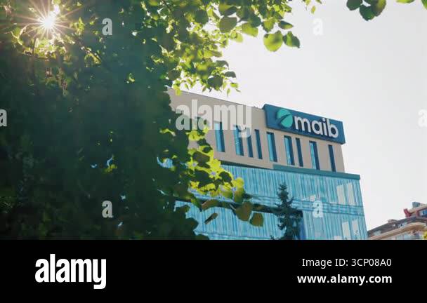 Chisinau, Moldova - August 25, 2025: Modern office building with MAIB ...