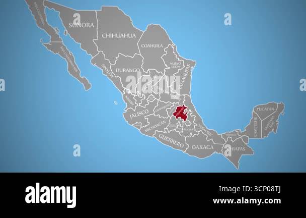 Hidalgo political map Stock Videos & Footage - HD and 4K Video Clips ...
