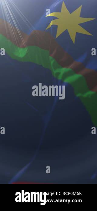 Flag of Bongara Province, Peru. Loop. 4K Vertical Stock Video Footage ...