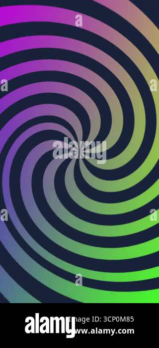 Infinite psychedelic spiral. Loop. 4K Vertical Stock Video Footage - Alamy