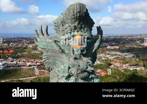 Aerial view of Garuda Wisnu Kencana statue in Bali, Indonesia ...