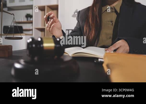 lawyer working at table Stock Video Footage - Alamy