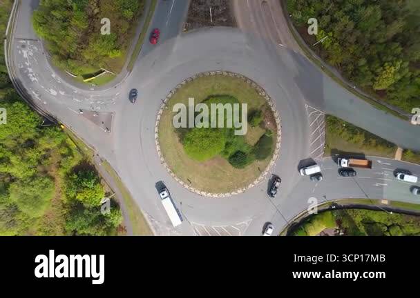Traffic island on the roundabout Stock Videos & Footage - HD and 4K ...