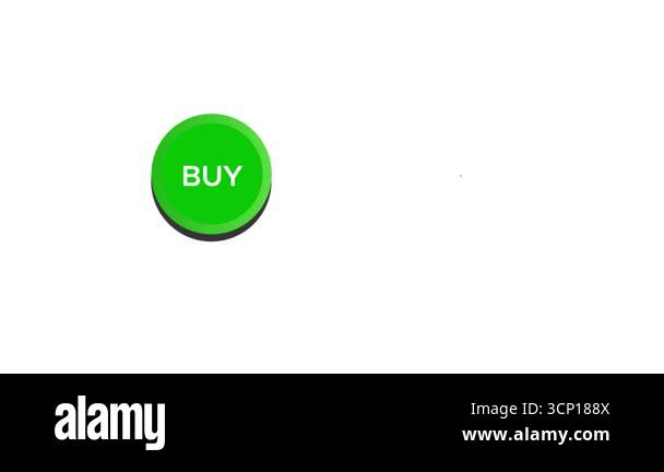Sell Button Animation on White Background (Loop, 4K Stock Video Footage ...