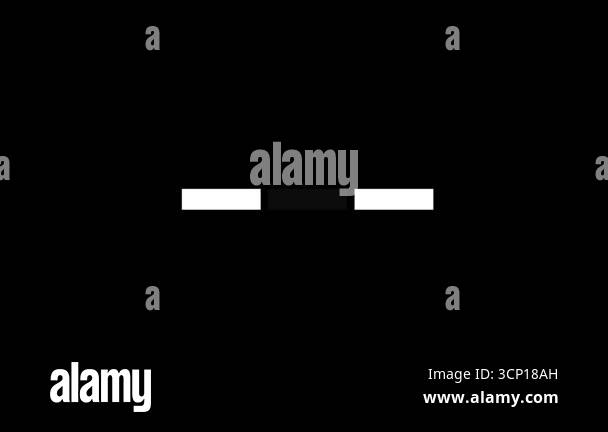 Loading Bar Animation on Black Background Minimal UI Buffering Overlay ...