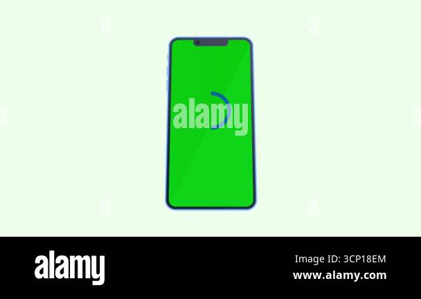 Mobile Phone with Blue Tick Animation on White Background Stock Video ...