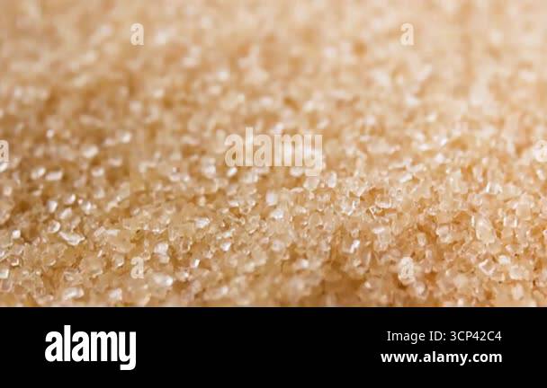 brown sugar crystals, close-up, representing raw food material, sugar ...