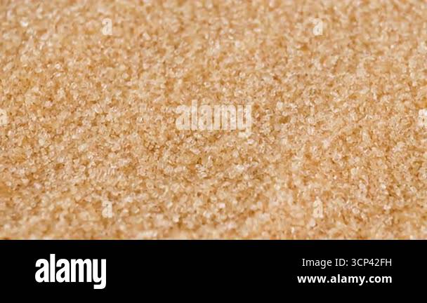 brown sugar crystals, close-up, representing raw food material, sugar ...