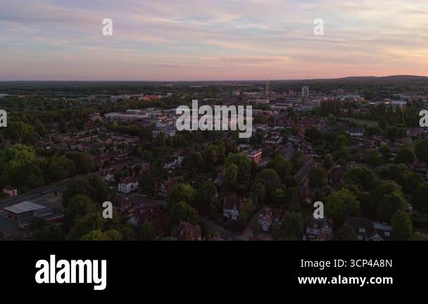 Experience the stunning aerial view of Maidenhead in Berkshire during ...