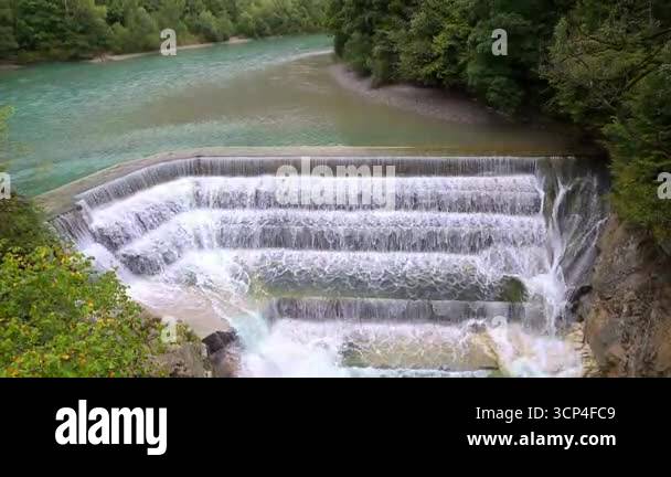 Lechfall, in Fussen, is a clever man made terraced falls that flows ...