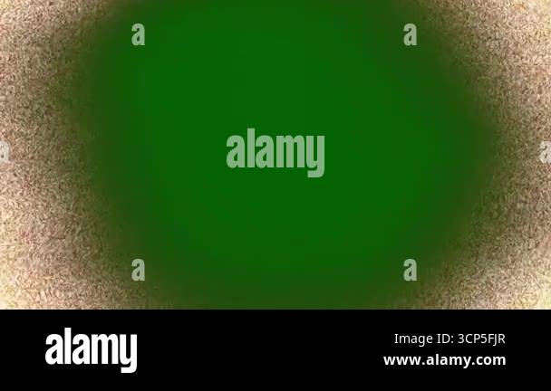 Vibrant green circle emerges from textured yellow and tan abstract ...