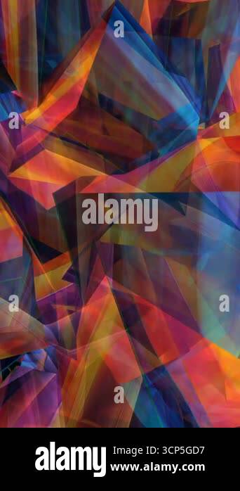 Vibrant Abstract Composition of Overlapping Transparent Geometric ...