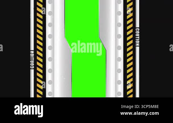 Animated futuristic industrial gate.Suitable for video intro,game ...