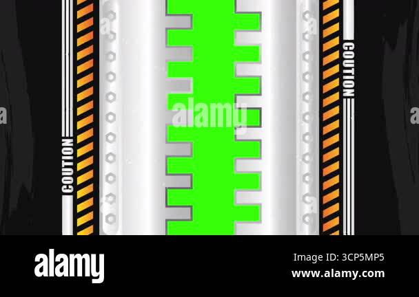 Futuristic industrial gate with interlocking gears.Motion graphic ...