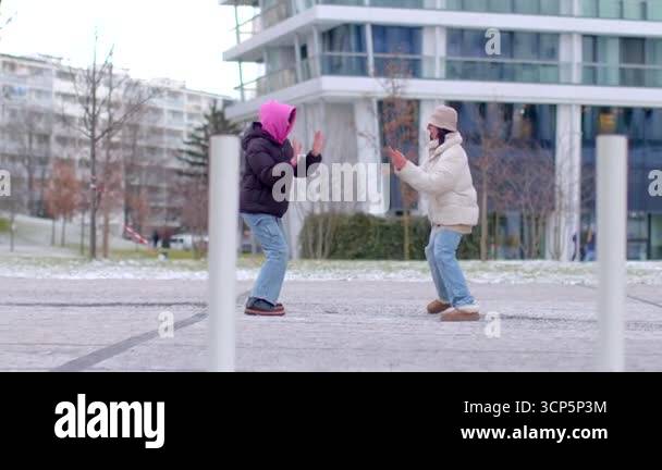 A heartwarming winter video shows a couple dancing in the snow by a ...