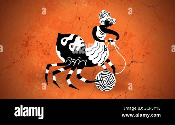 greek mythology arachne woman turned into spider Stock Video Footage ...