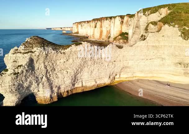 Explore the stunning cliffs of Etretat in France from above during ...