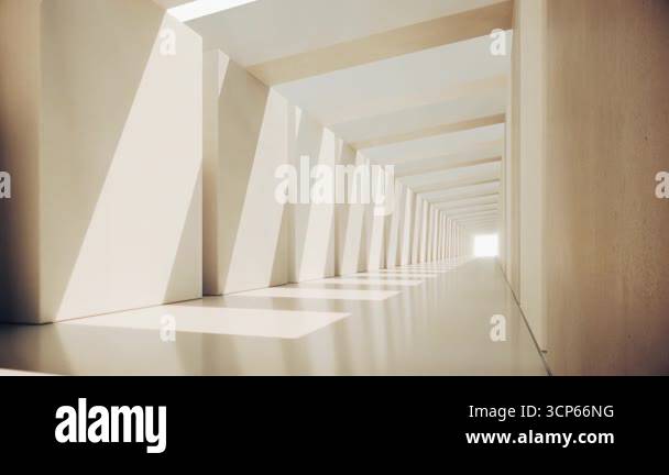 Abstract architectural corridor animation bright Stock Videos & Footage ...