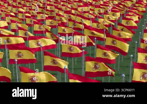 The national flags of the country of Spain. High resolution digital ...