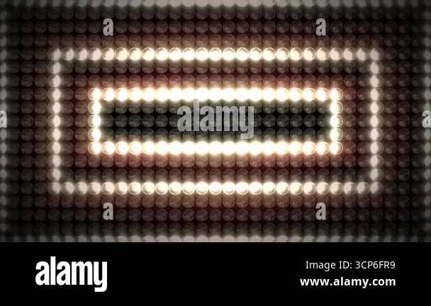 Many light bulbs flash creating rectangles - 4k animation (3840 x 2160 ...