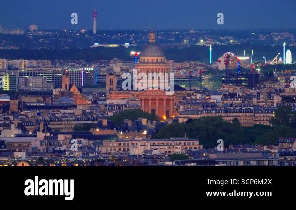 Pantheon at Paris in France. Pantheon Paris Landscape Stock Video ...