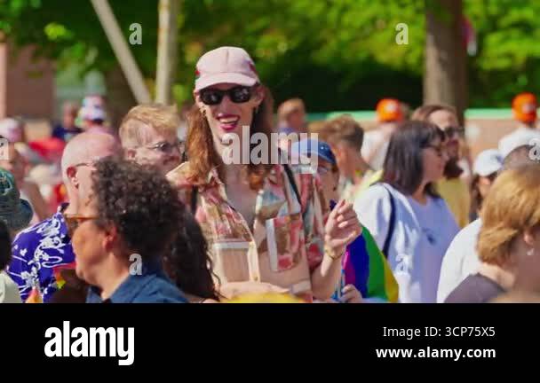 Copenhagen, Denmark - August 16, 2025 : Lgbt pride parade. Same love ...